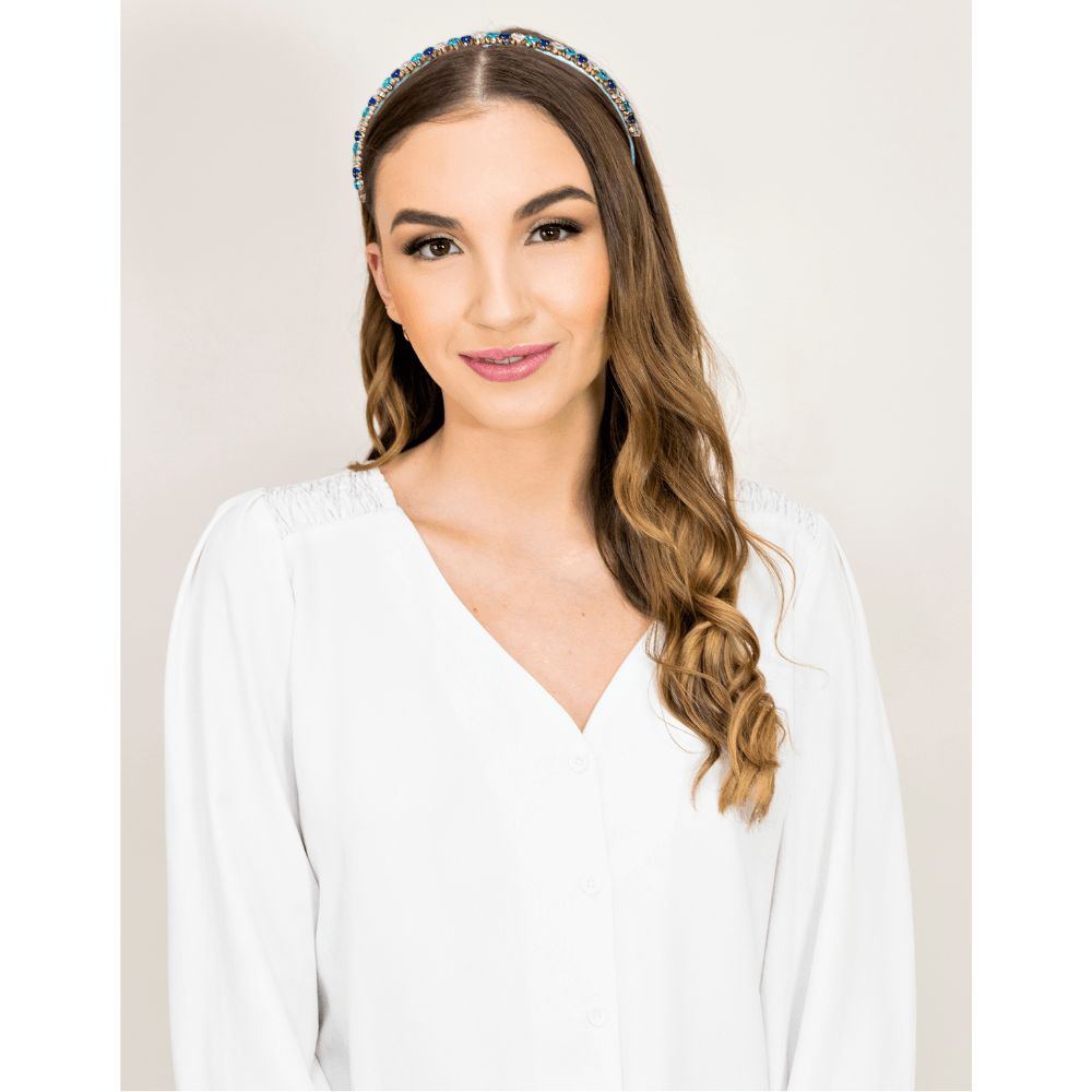Tiara Com Pedraria Filipa - Fashion Biju